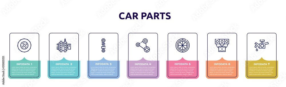 Vecteur Stock car parts concept infographic design template. included ...