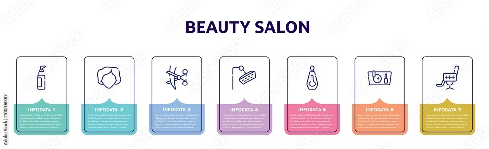 beauty salon concept infographic design template. included liquid ...