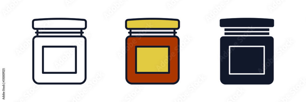 jam jar icon symbol template for graphic and web design collection logo ...