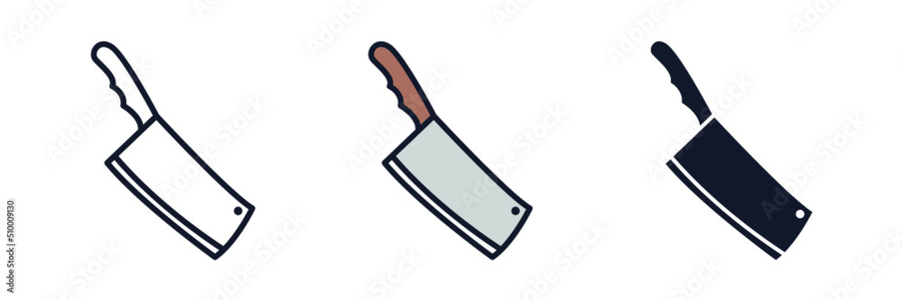 knife chopper icon symbol template for graphic and web design ...