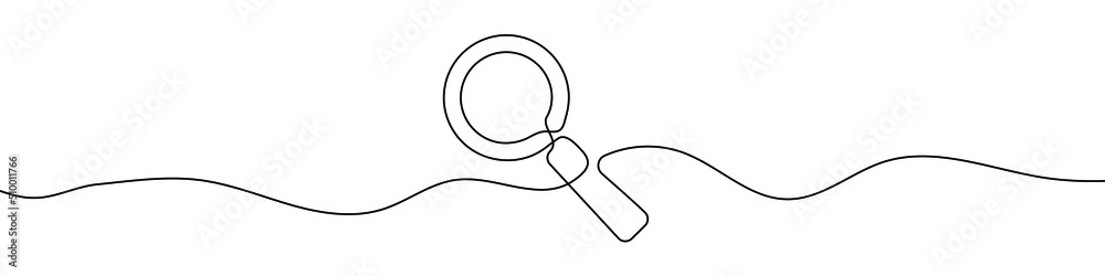 Poster Continuous line drawing of loupe – Wall Art | UkPosters