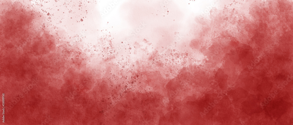 orange red sky gradient watercolor background with clouds texture Stock ...