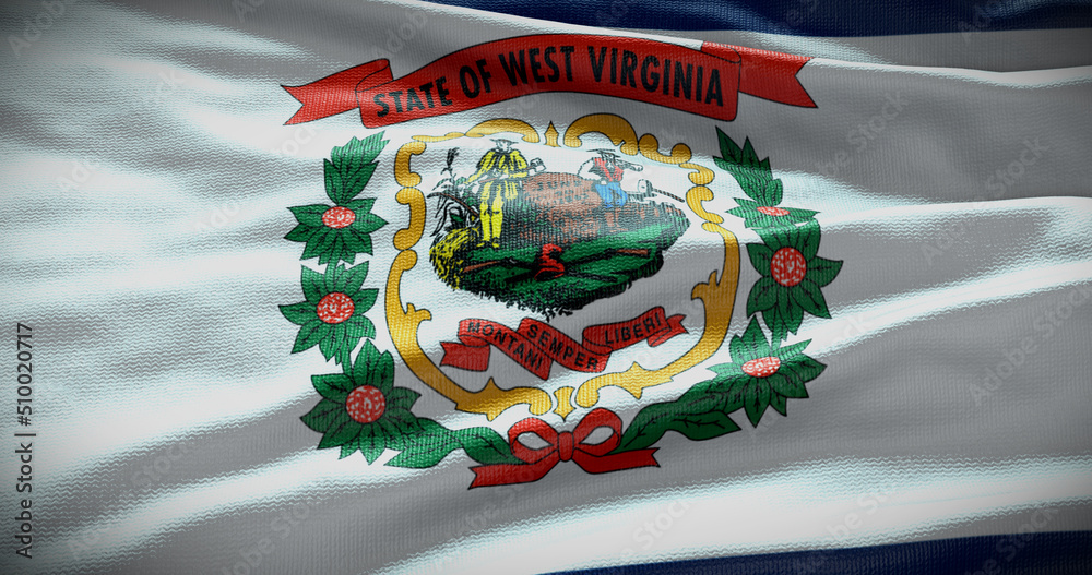 West Virginia state flag background illustration, USA symbol backdrop ...
