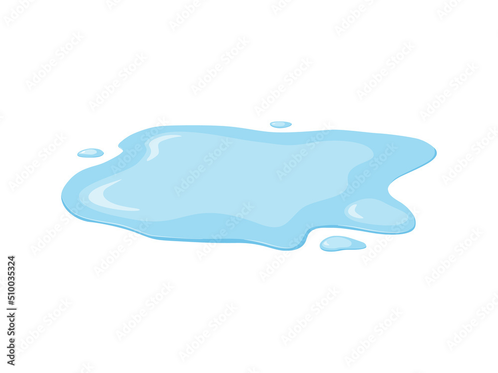 Water spill. Blue water drop and water spill. Stock Vector | Adobe Stock
