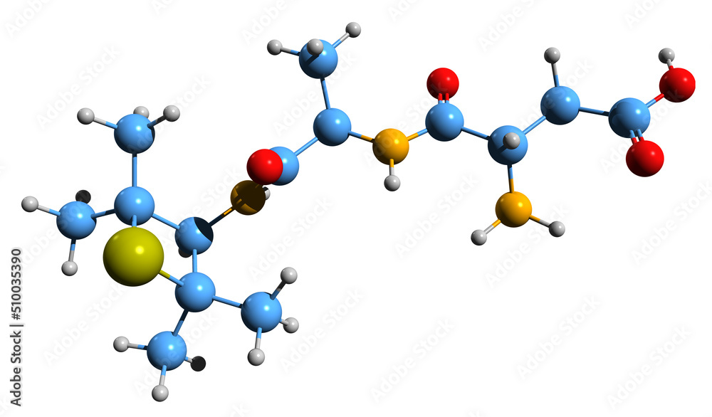3D image of Alitame skeletal formula - molecular chemical structure of ...