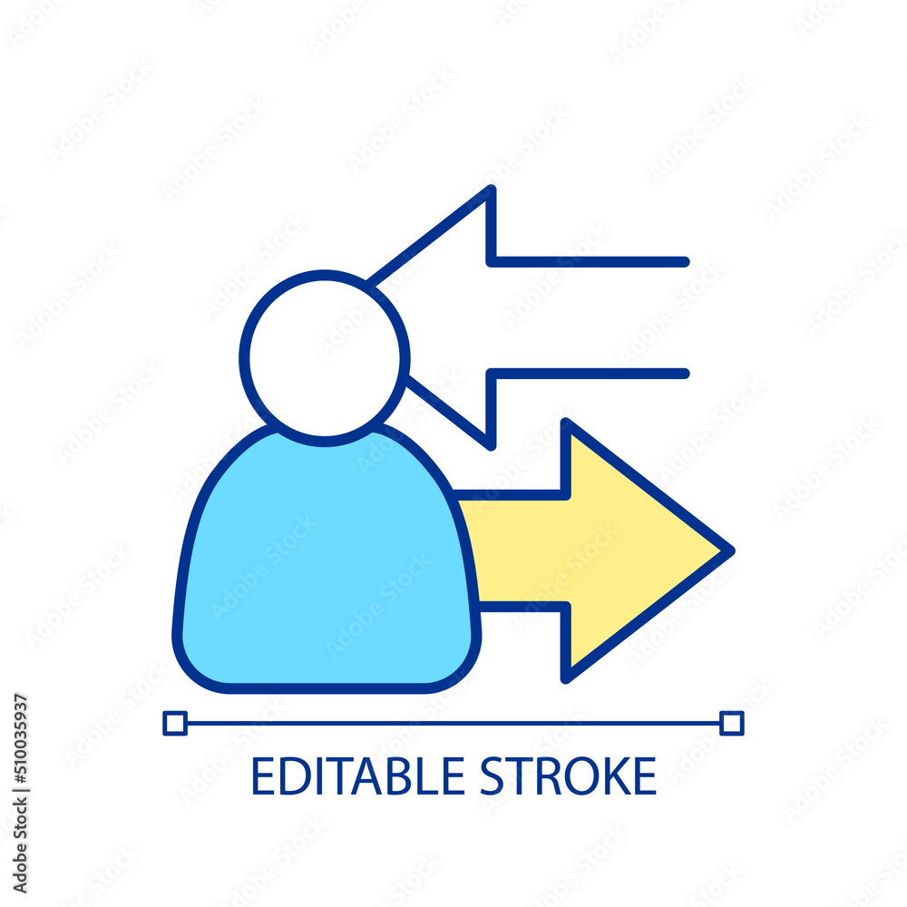 Communication with customer RGB color icon. Interaction and ...