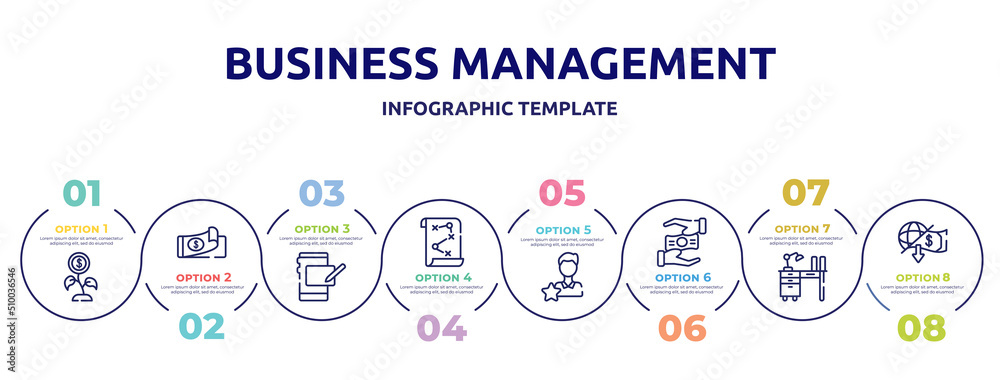 business management concept infographic design template. included ...