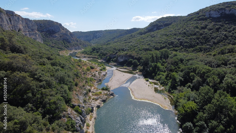 Gorges du gardon -Drone Stock Photo | Adobe Stock