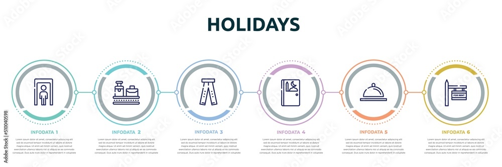 holidays concept infographic design template. included full body, null ...