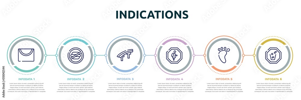 indications concept infographic design template. included drying line ...
