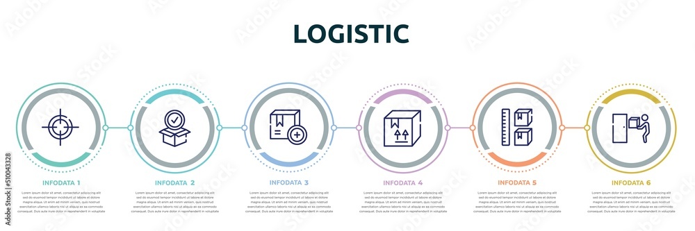 logistic concept infographic design template. included centre of ...