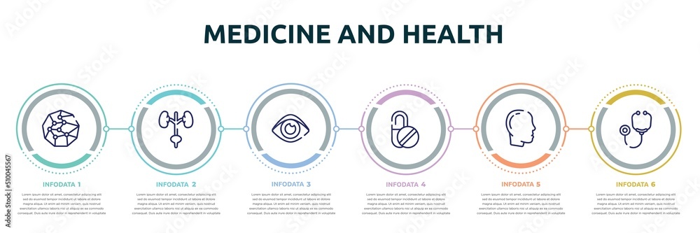 medicine and health concept infographic design template. included ...