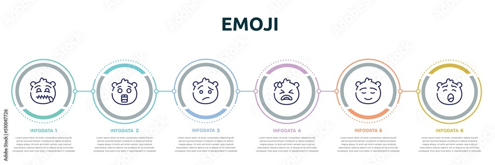 emoji concept infographic design template. included secret emoji ...