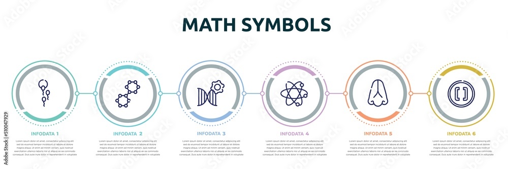 math symbols concept infographic design template. included fertility ...
