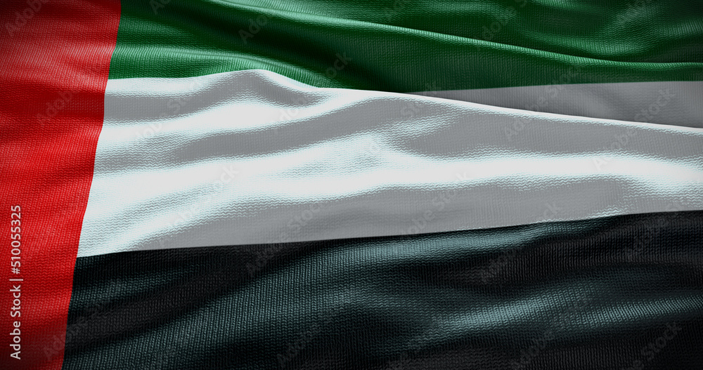 United Arab Emirates UAE national flag background illustration. Symbol ...