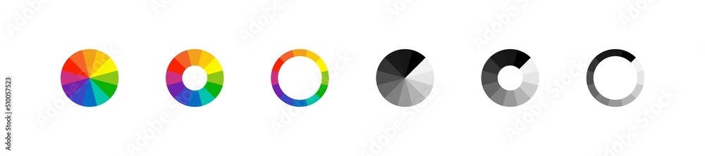 Color wheel guide. Circle colour spectrum palette. Vector illustration ...