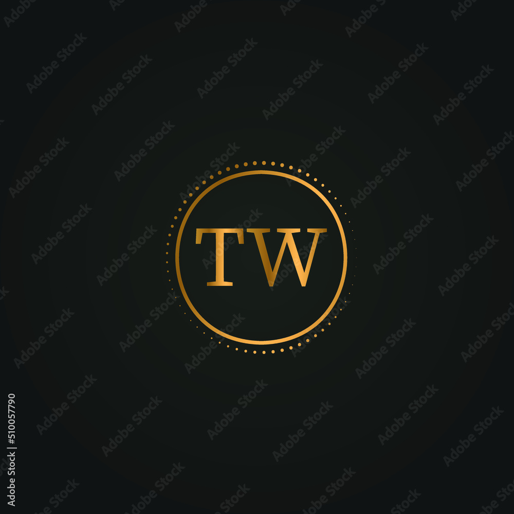 TW 2 letter design for logo and icon.TW monogram logo.vector ...