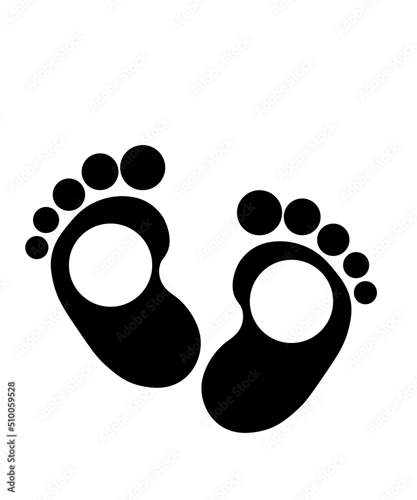 Vetor de baby feet svg, baby svg, baby footprint svg, baby foot svg ...