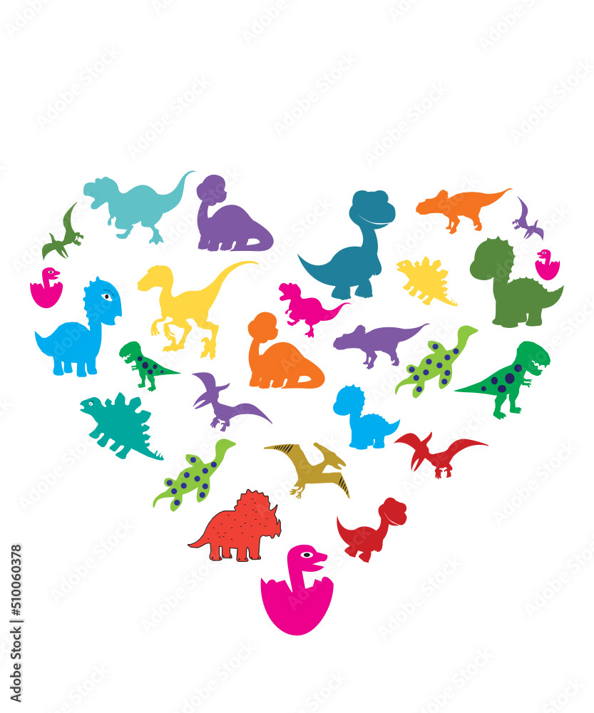 heart baby dinosaur svg bundle, dinosaur, t-rex svg, dinosaur png, trex ...