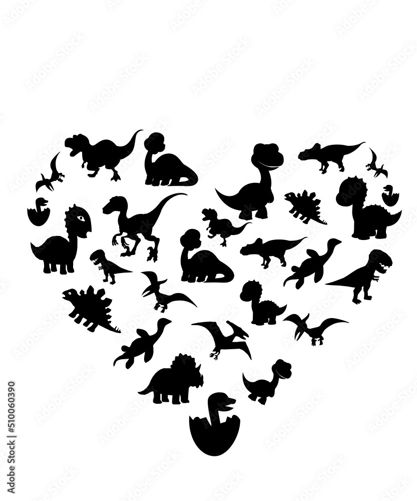 heart baby dinosaur svg bundle, dinosaur, t-rex svg, dinosaur png, trex ...