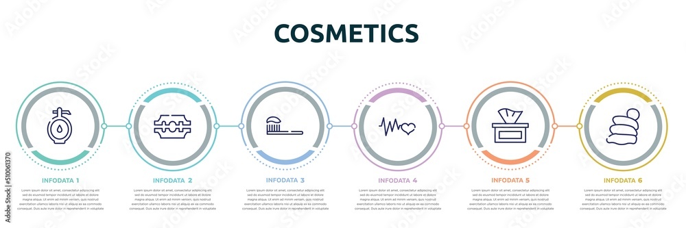cosmetics concept infographic design template. included doser ...