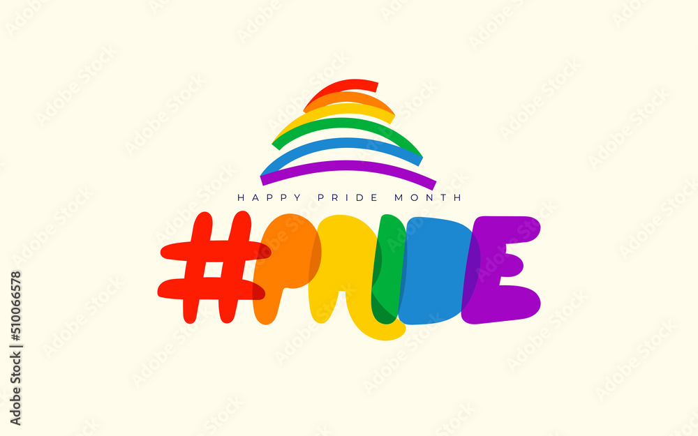 Pride month rainbow flag symbol. Pride month event celebration. Vector ...