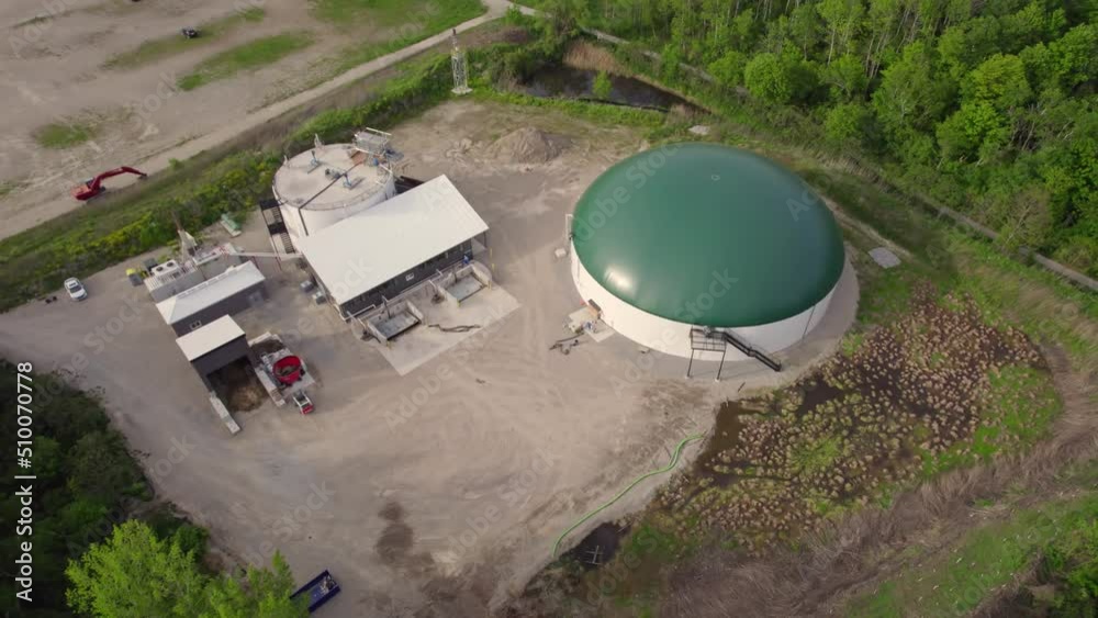 Biogas plant and farm in park or green space in Toronto, Canada ...