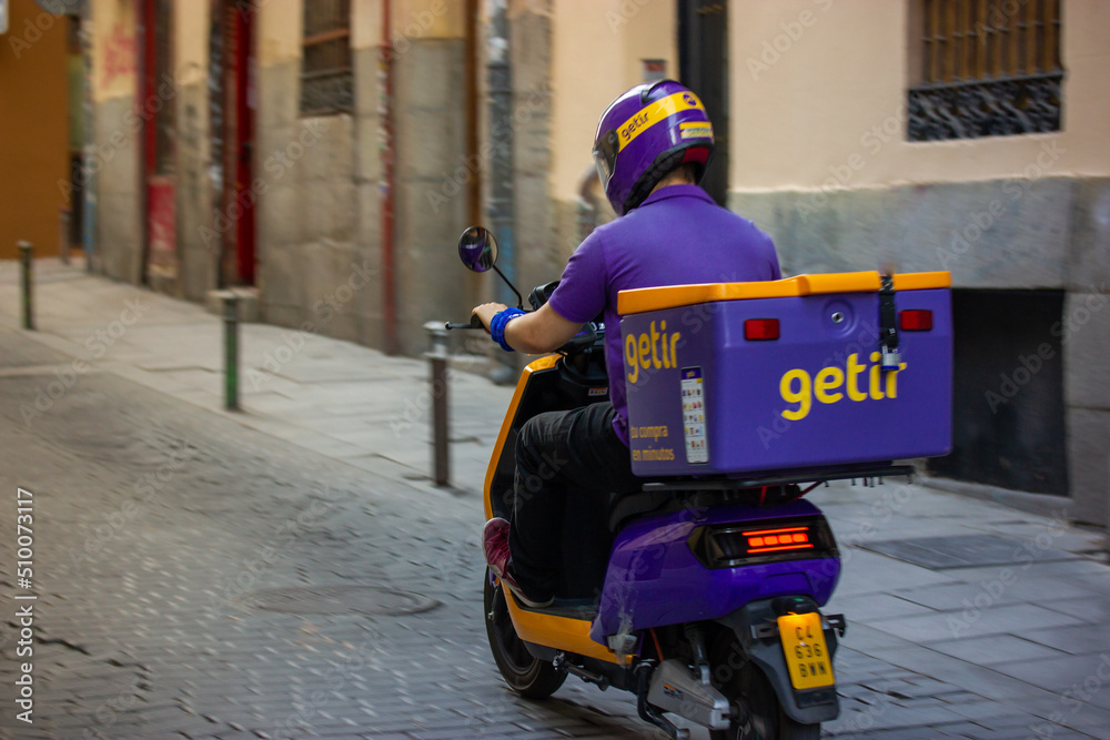 Madrid, Spain. June 2, 2022 Express service, grocery delivery company ...