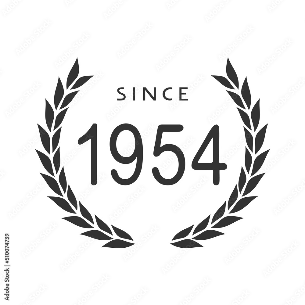 Since 1954 year anniversary celebration Stock Vector | Adobe Stock