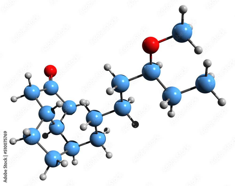 3D image of Cioteronel skeletal formula - molecular chemical structure ...