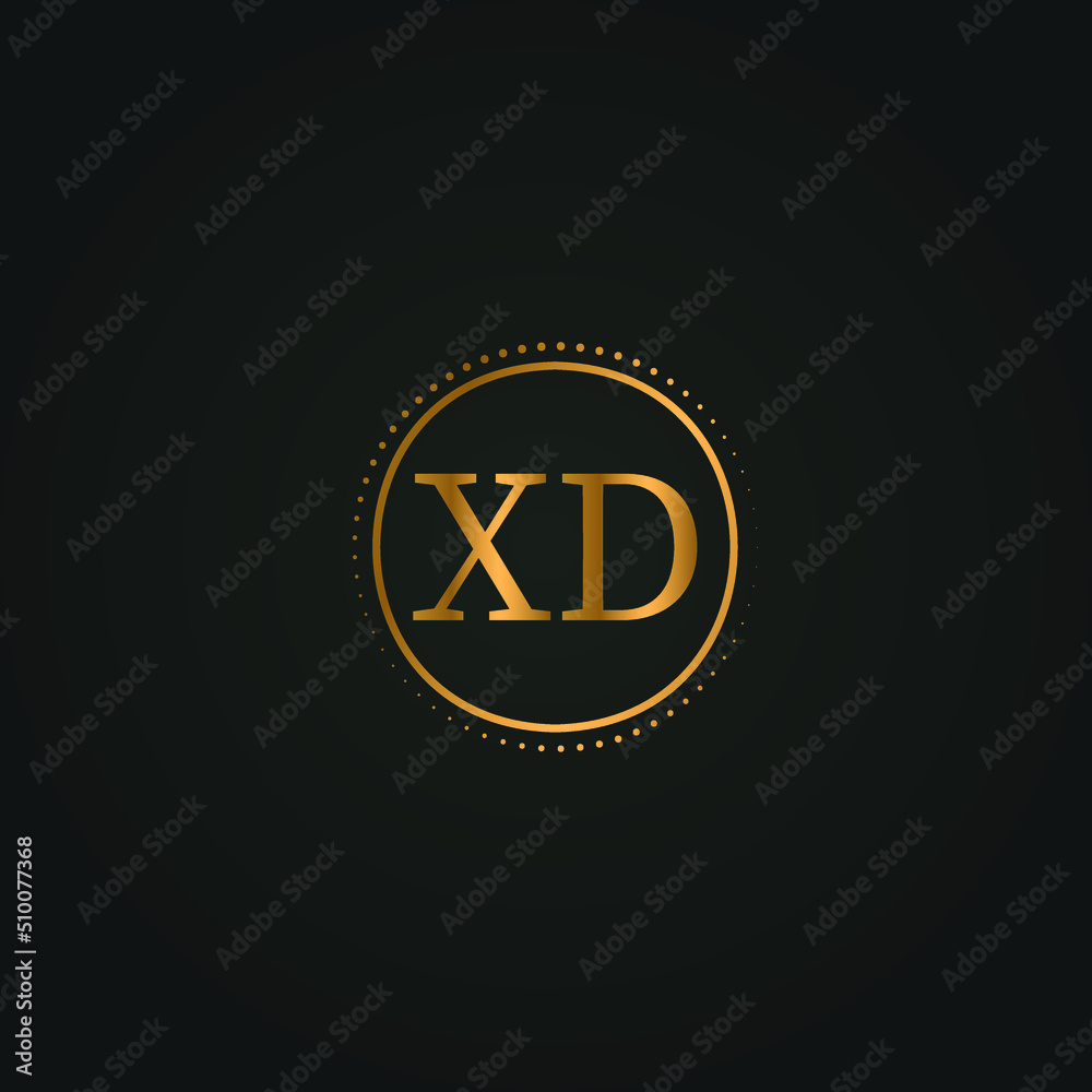 XD 2 letter design for logo and icon.XD monogram logo.vector ...