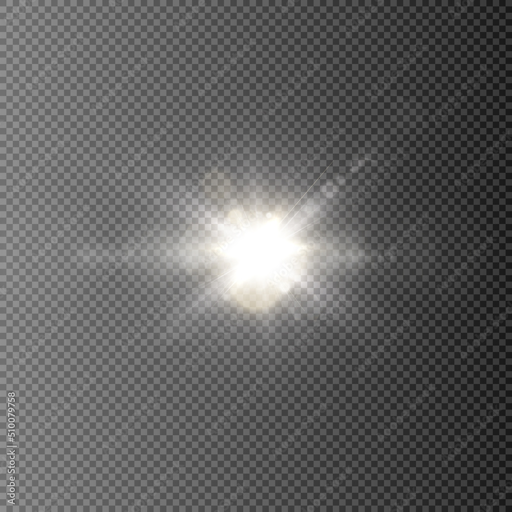 Light burst starlight png. Light sunlight. Shimmering highlights on a ...