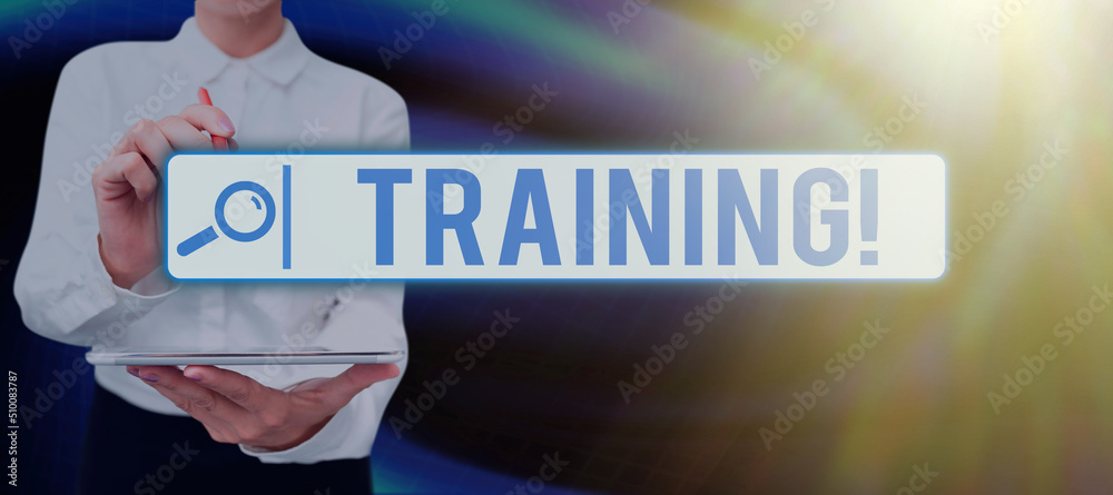 Inspiration showing sign Training. Word Written on An activity occurred ...
