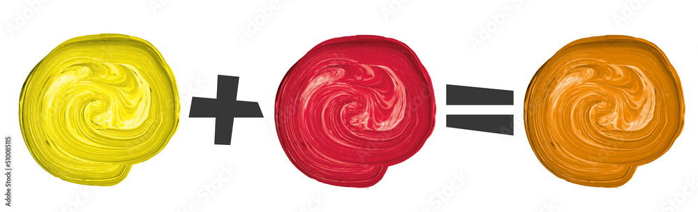 Vector illustration of a color circle worksheet for kids. Additive and ...