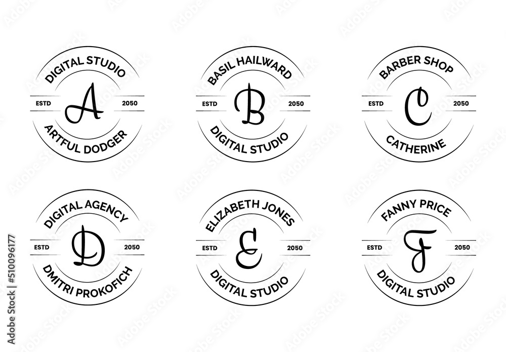 Modelo de Alphabet Letter Logos Pack do Stock | Adobe Stock