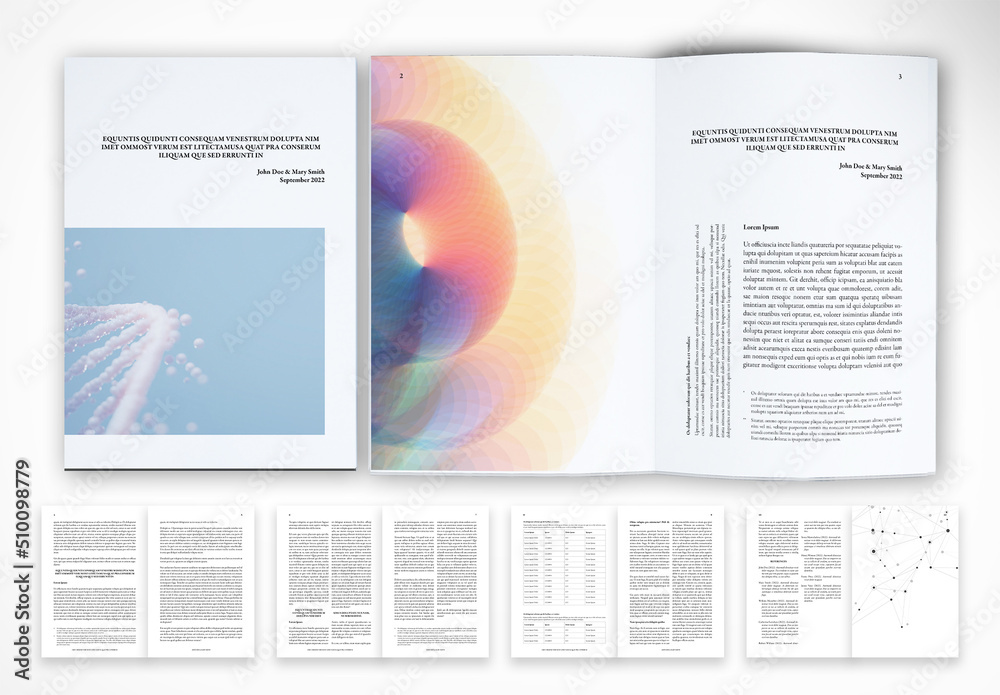 Scientific Report Stock Template | Adobe Stock