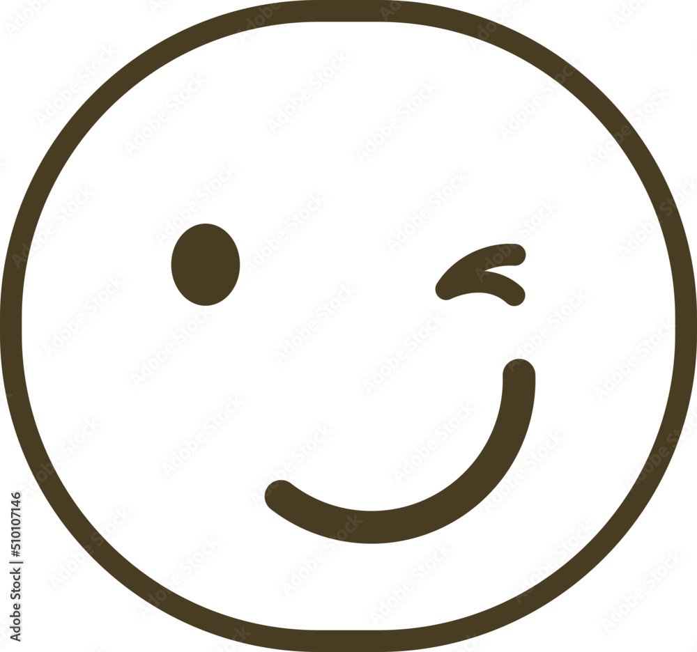 Black and White Smirking Emoticon / Emoji Character Illustration Stock ...
