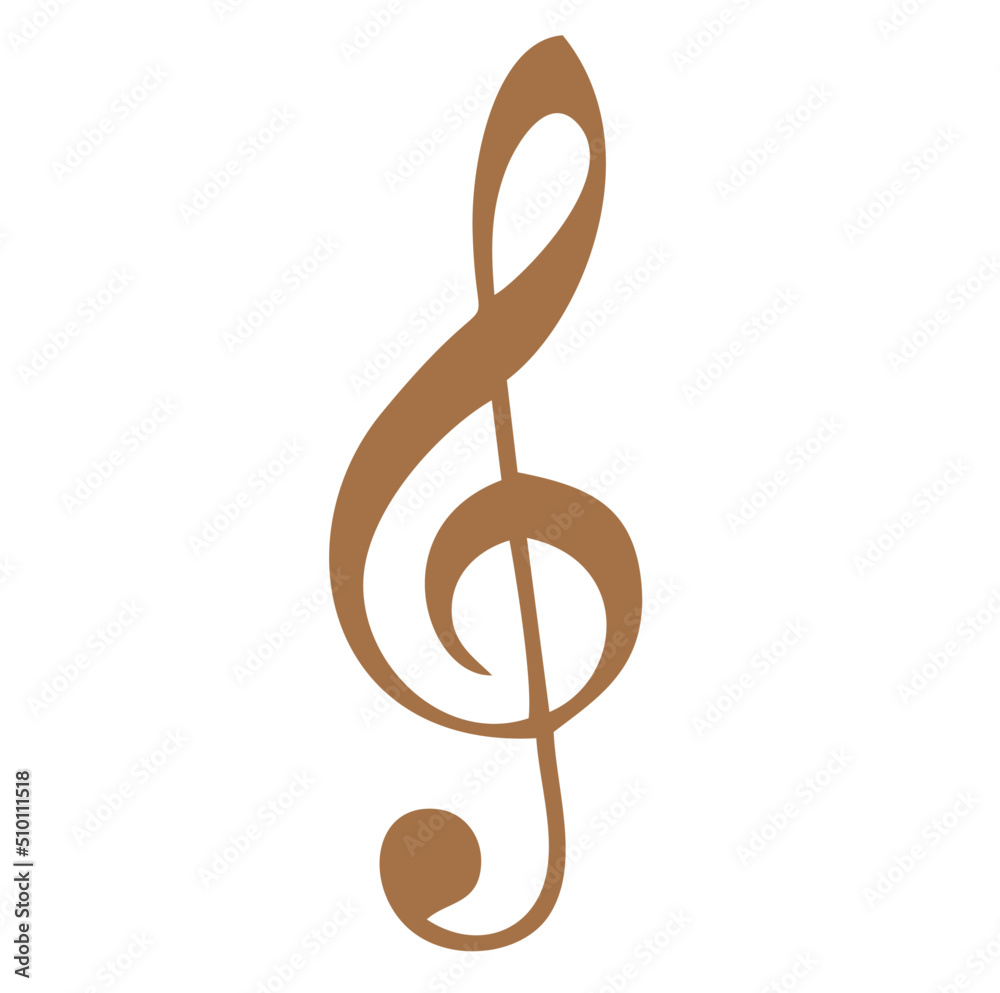 Symbol of the treble clef illustration Stock Vector | Adobe Stock