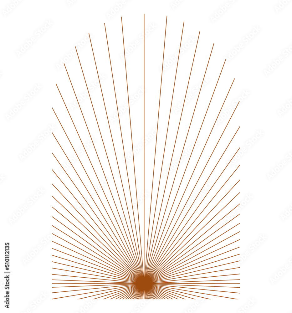 Linear abstract shape with sunlight element Stock Vector | Adobe Stock