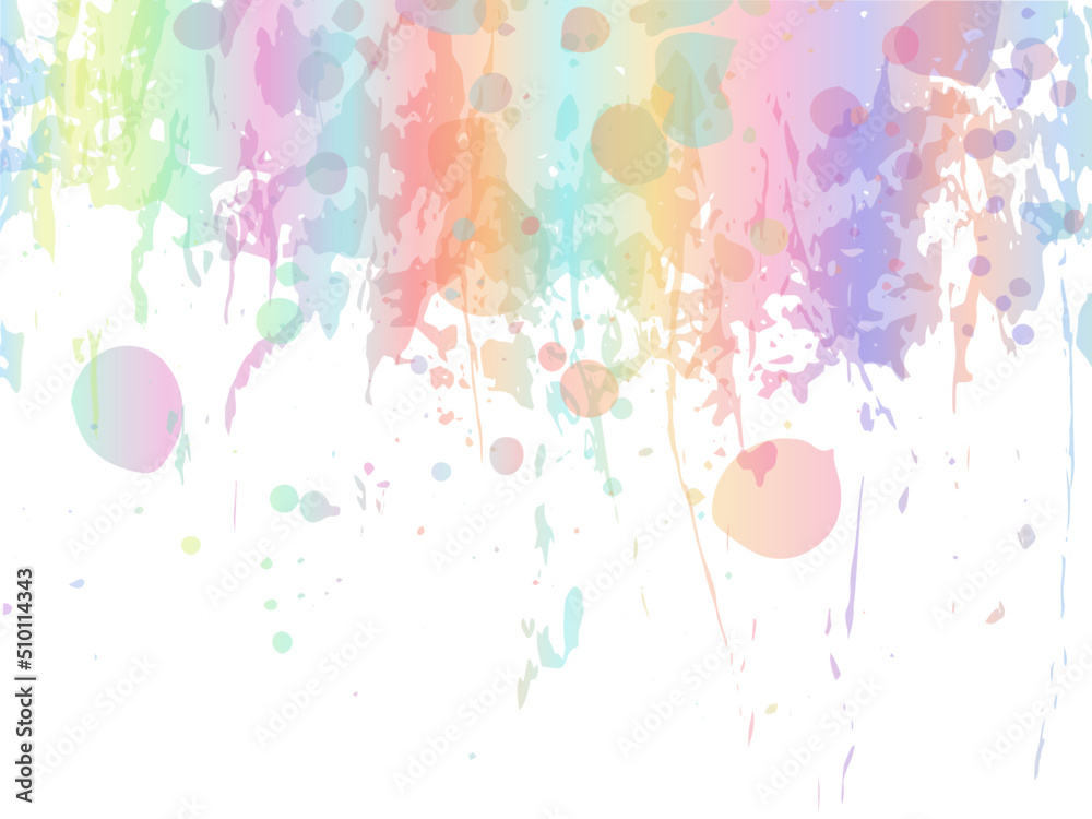 Vector Brush Stroke Overlay. Abstract Fluid Splash. Gradient Paintbrush ...