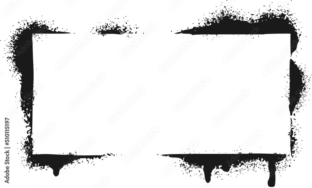 Stencil frame dirty texture rectangle border Stock Vector | Adobe Stock