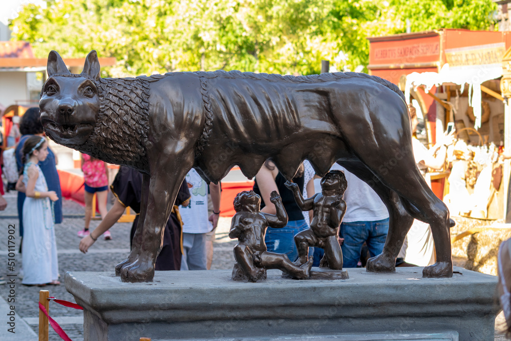 The Capitoline Wolf is a bronze sculpture depicting a scene from the ...