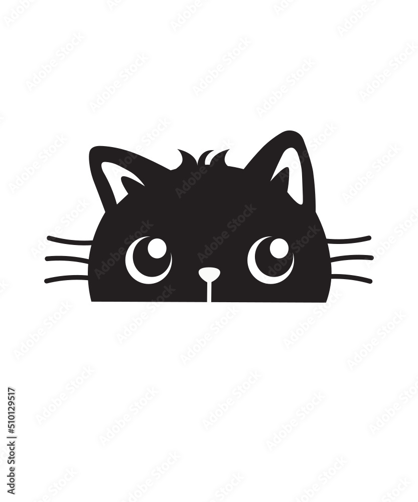 Cat Split Monogram Frame SVG, CAT SVG, black cat svg, cats svg, cat ...