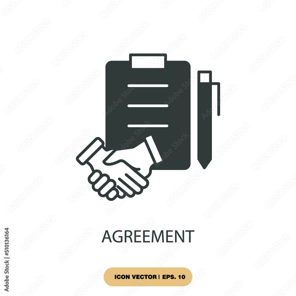 agreement icons symbol vector elements for infographic web Stock Vector ...