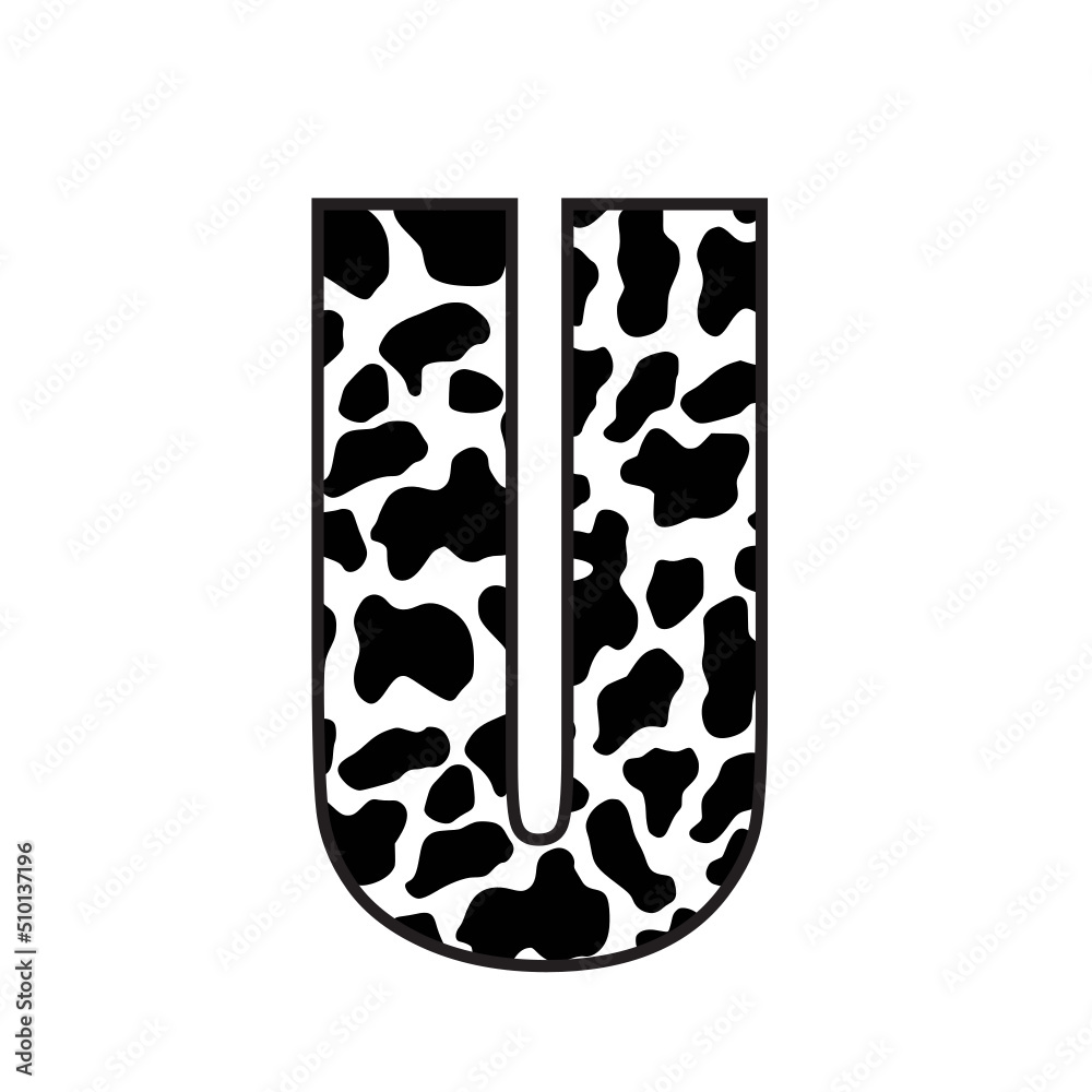 cow print font svg, cow pattern half print font letters alphabet svg ...