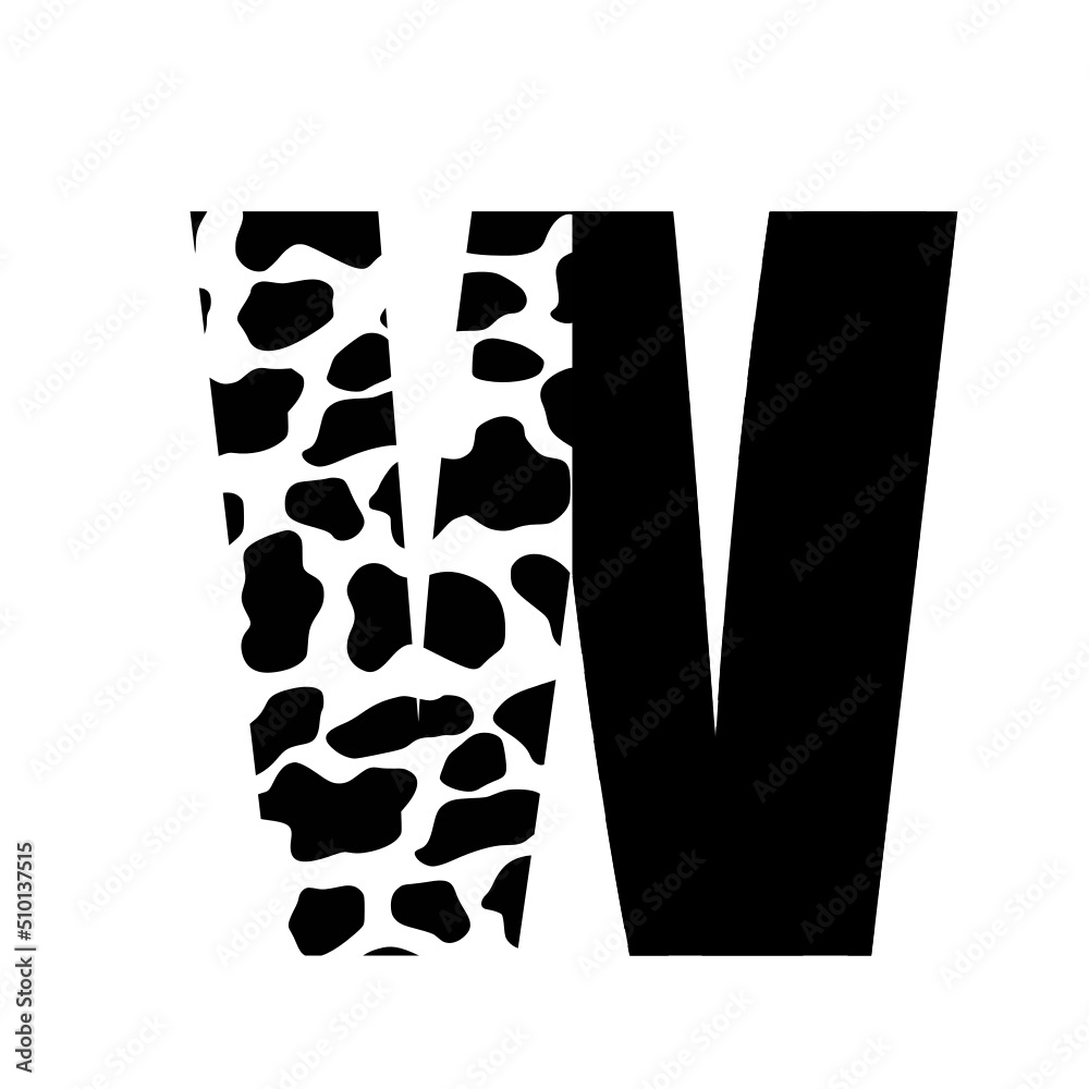 cow print font svg, cow pattern half print font letters alphabet svg ...