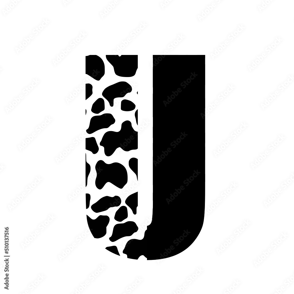 cow print font svg, cow pattern half print font letters alphabet svg ...