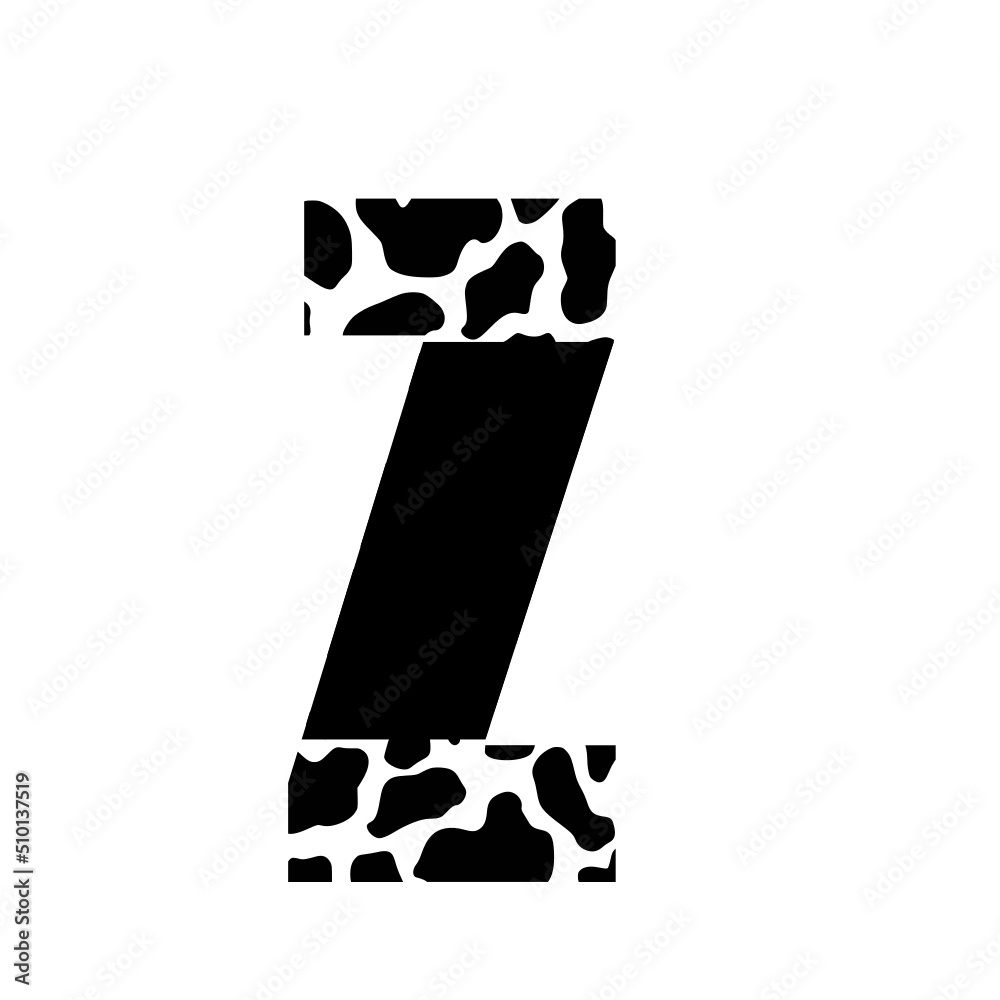 Cow Print Font Svg Cow Pattern Half Print Font Letters Alphabet Svg Png Cow Print Alphabet