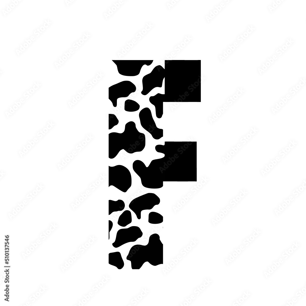 cow print font svg, cow pattern half print font letters alphabet svg ...