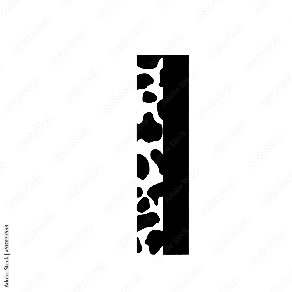 Cow Print Font Svg Cow Pattern Half Print Font Letters Alphabet Svg Png Cow Print Alphabet